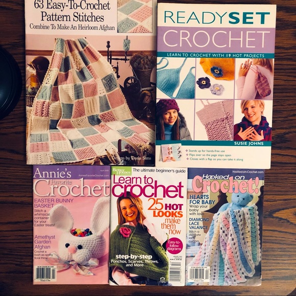 Art | 5 Various Crochet Pattern Booksmagazinesbooklet | Poshmark